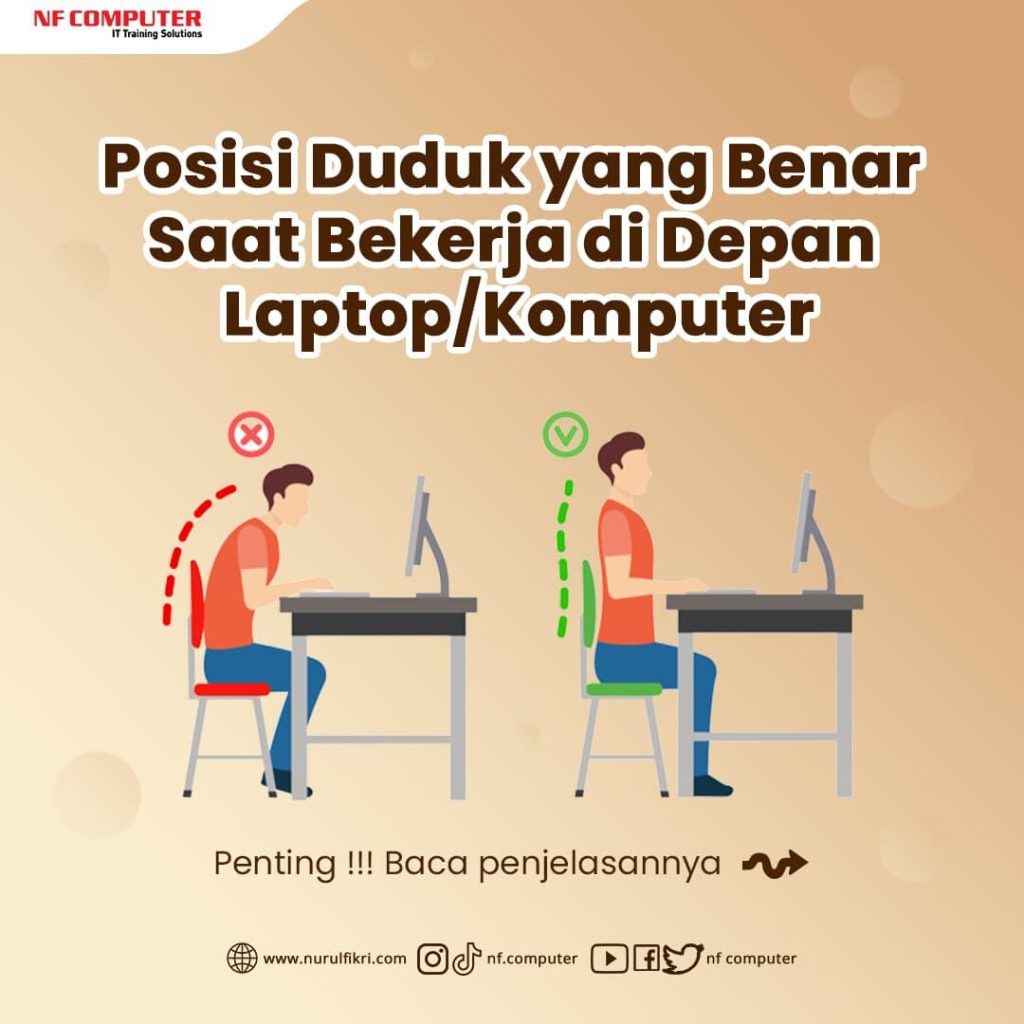 Posisi Duduk yang Benar Saat Bekerja di Depan Komputer – NF Computer
